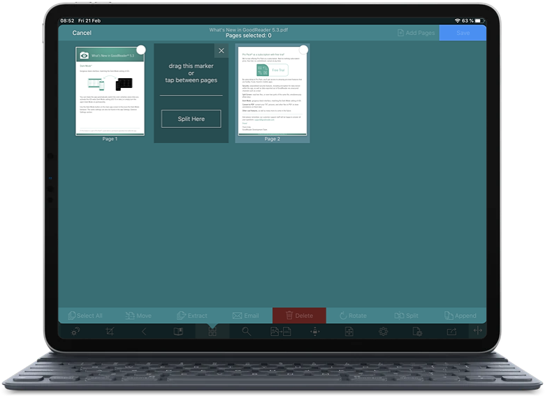 How To Split PDF Files With GoodReader Pro For IPad And IPhone 
